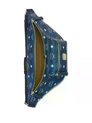 Mcm Fursten Monogram Belt Bag - Blue
