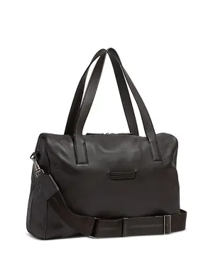 Zegna Secondskin Leather Everyday Bag - Dark Brown