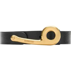 Burberry Thin Bridle Leather Belt - Black