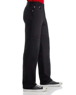 Helmut Lang Zip Carpenter Relaxed Fit Pants - Rinsed Black