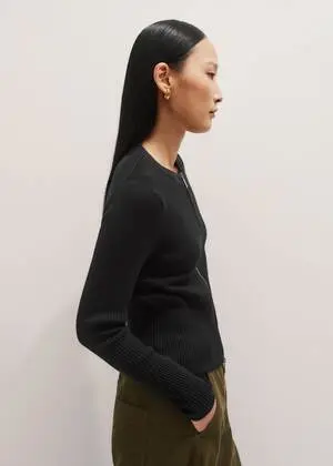 ME+EM Milano Knit Two-way Zip Cardigan