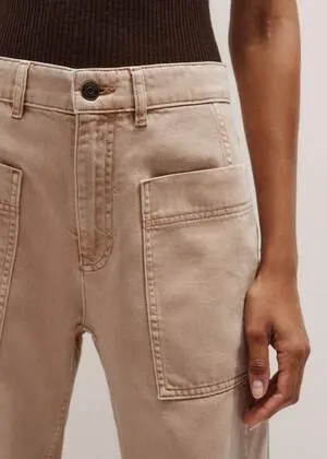 ME+EM Patch Pocket Engineered Jeans - Dusted Pink Wash