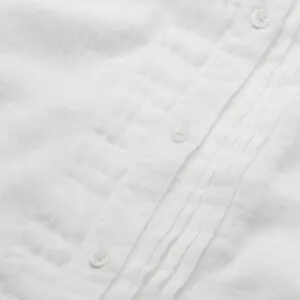 ME+EM Cheesecloth Pleat Detail Blouse - Soft White