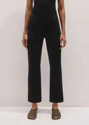 ME+EM Compact Knit Kickflare Crop Trousers