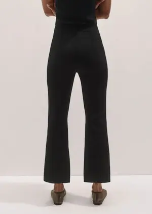 ME+EM Compact Knit Kickflare Crop Trousers