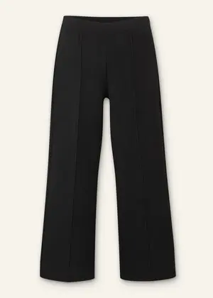 ME+EM Compact Knit Kickflare Crop Trousers