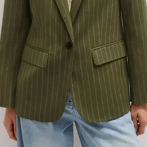 ME+EM Pinstripe Sharp Shoulder Blazer