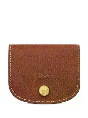 Longchamp Pure Embossed Leather Cardholder - Brown