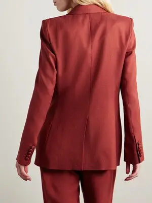 Adam Lippes Riva Double-breasted Canvas Blazer