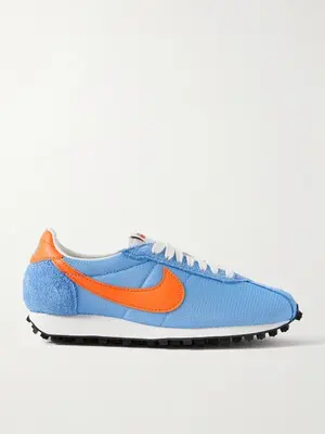 Nike Ld-1000 Suede And Leather-trimmed Mesh Sneakers - Blue