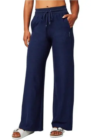 FABLETICS Cloud Jersey Wide Leg Pant - Deep Navy Heather