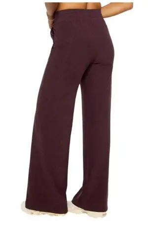 FABLETICS Cloud Jersey Wide Leg Pant - Oxblood Heather