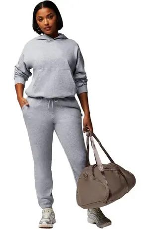 FABLETICS Relaxed Fit Terry Hoodie - Classic Grey Heather
