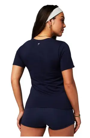 FABLETICS Feather Tech+ Short-sleeve Top - Deep Navy