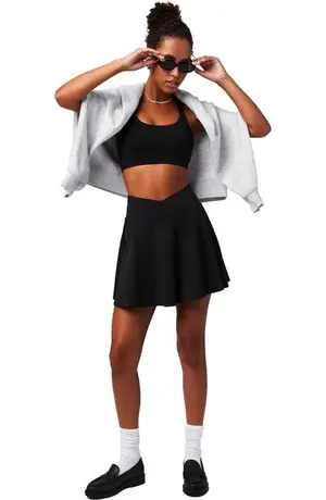 FABLETICS Crossover Flounce Skirt - Black