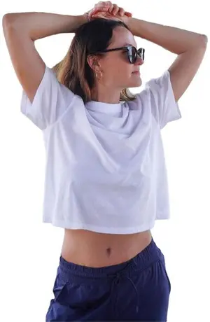 FABLETICS Cotton Boxy Tee - Classic White