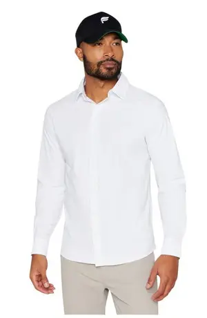 FABLETICS The Don Long Sleeve Button Up - Classic White