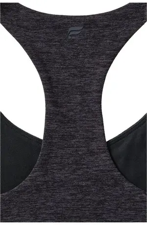 FABLETICS Heatherflex Anywhere Built-in Bra Tank - Black Heather