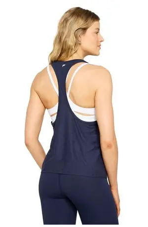 FABLETICS Whisper Racerback Tank - Deep Navy Heather