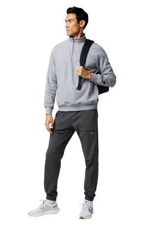 FABLETICS The Year Round Terry Quarter Zip - Classic Grey Heather