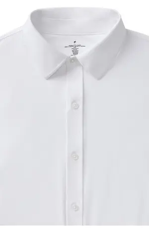 FABLETICS The Don Short Sleeve Button Up - Classic White