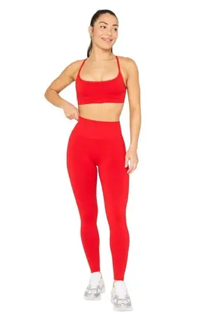FABLETICS Seamless Scrunch High-waisted Legging - Heated Red