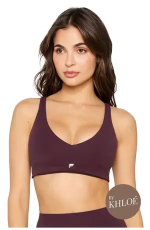 FABLETICS Pureluxe Longline Low Impact Bra - Oxblood