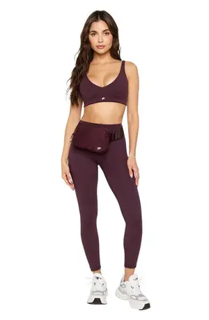 FABLETICS Pureluxe Longline Low Impact Bra - Oxblood