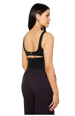 FABLETICS Pureluxe Built-in Bra Tank - Black