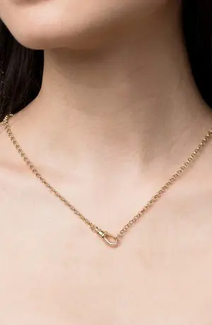 AURATE Gold Rolo Chain Necklace - Vermeil/yellow