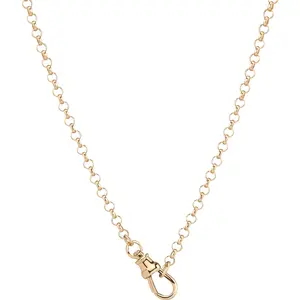 AURATE Gold Rolo Chain Necklace - Yellow Vermeil