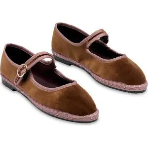 FLABELUS Balthasar Mary Jane Flat - Brown
