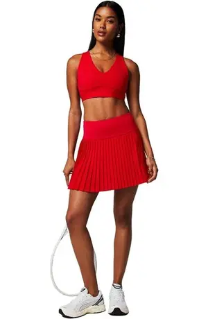 FABLETICS Pleated Mini Skirt - Heated Red