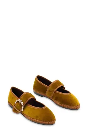 FLABELUS Sophie Mary Jane Flat - Mustard