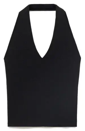 Mango Halter Neck Rib Top
