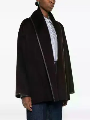 YVES SALOMON Trimmed Wool-cashmere Coat