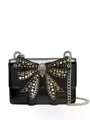 Bow Embellished Patent Leather Cross Body Bags