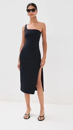 Coperni Asymmetric Midi Dress
