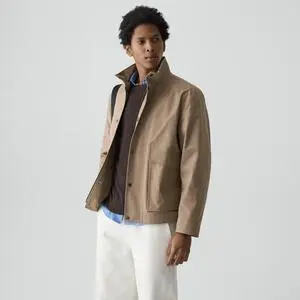 Theory Utility Jacket In Cotton Blend - Feather