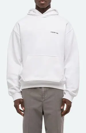 Helmut Lang Plastic Compact Cotton Graphic Hoodie
