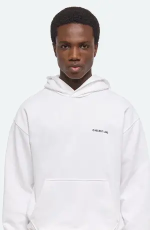 Helmut Lang Plastic Compact Cotton Graphic Hoodie