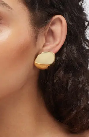 Lele Sadoughi Discus Button Stud Earrings