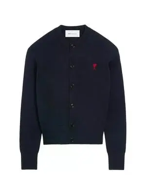 Ami Paris Round Neck Cardigans For Women
