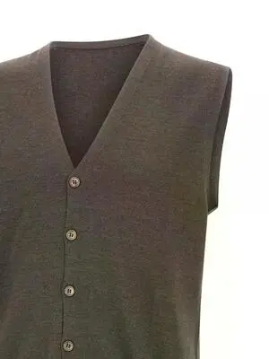 GRAN SASSO V-neck Buttoned Vest