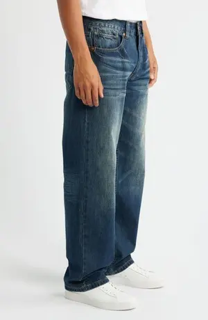 LEVEL 7 Relaxed Straight-leg Jeans