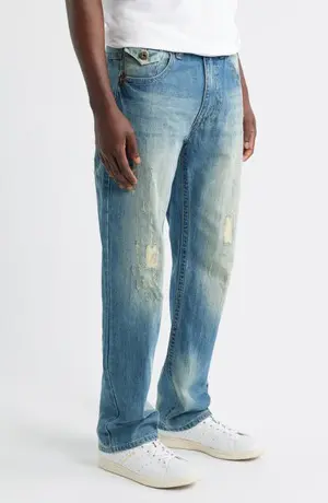 LEVEL 7 Relaxed Straight-leg Jeans