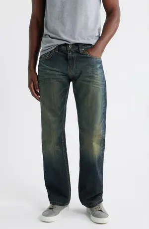 LEVEL 7 Relaxed Straight-leg Jeans - Rustic