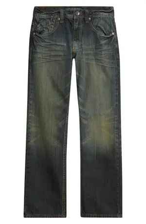 LEVEL 7 Relaxed Straight-leg Jeans - Rustic