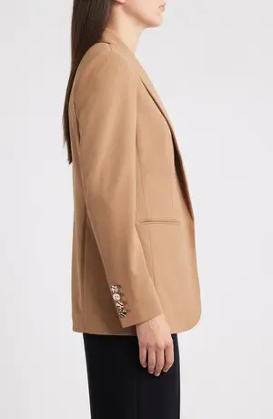 Anne Klein Shawl Collar Blazer - Vicuna