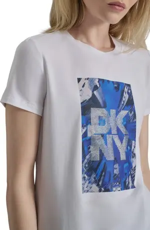 Dkny Skyscraper Graphic T-shirt - White